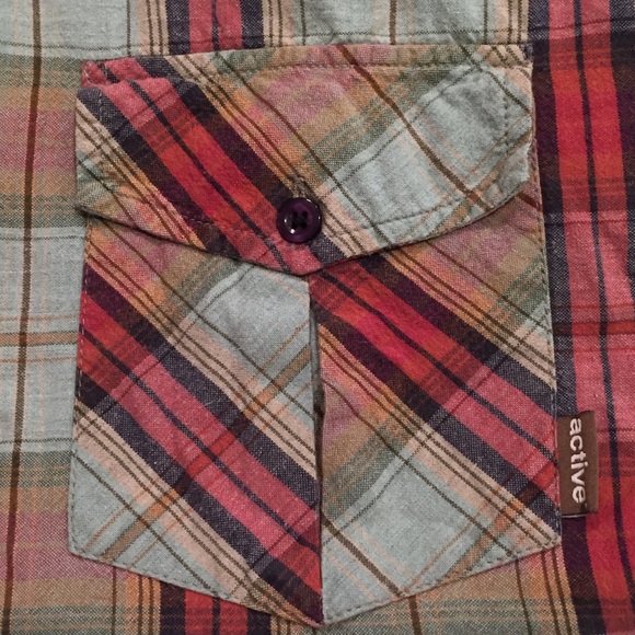 Active USA | Shirts | Blue Plaid Active Button Up | Poshmark